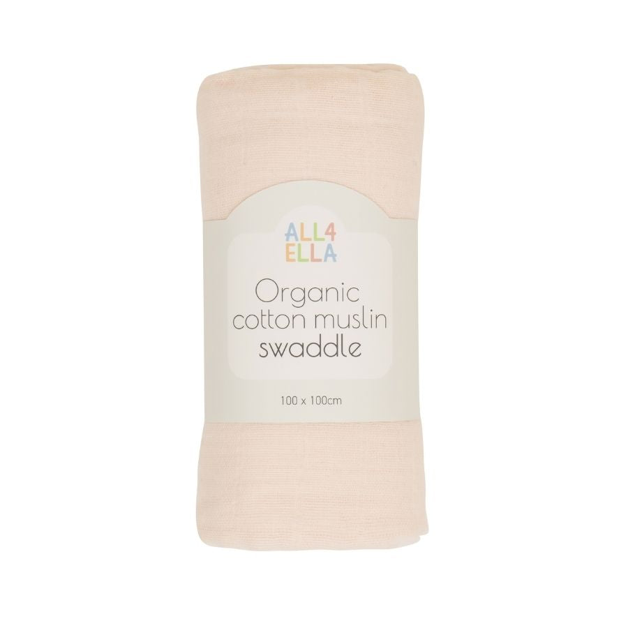 All4Ella Baby Pink Muslin Wrap