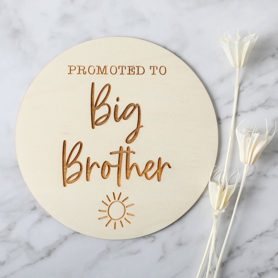 "Promoted to Big Brother" Pregnancy Announcement Disc - Sunshine