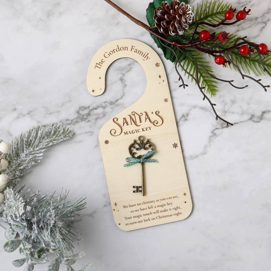 Santa's Magic Christmas Key - Door Hanger