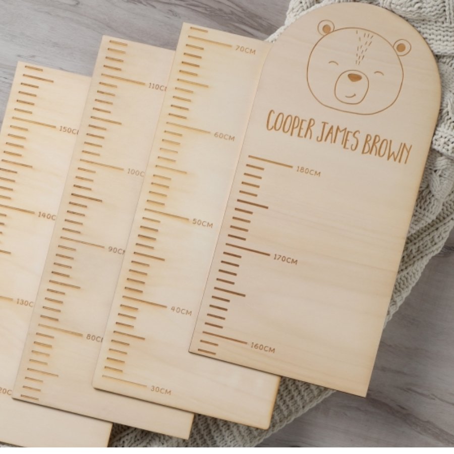 Timber Ruler Height Chart - Bear